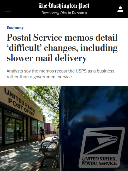 ‘A Combination of Forces Puts Our Postal Service at Grave Risk ...