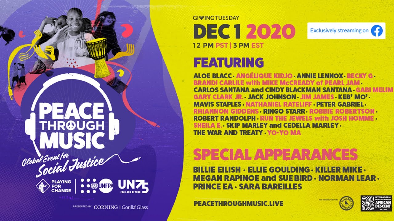 Peace Through Music: A Global Event for Social Justice | December 1st ...