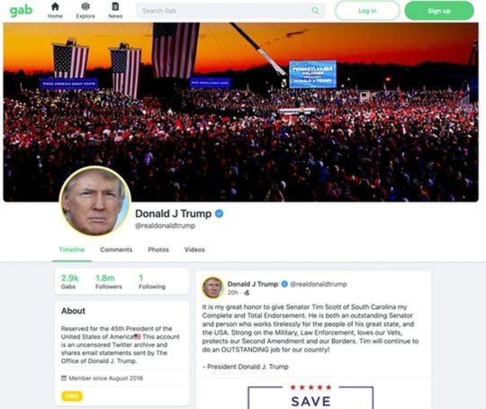 Donald Trump’s Gab Account Uses an Email Address Belonging to the ...